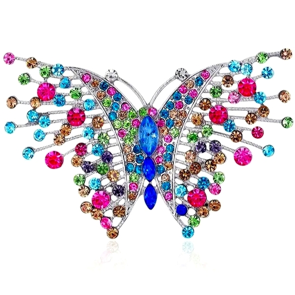 Bee You Boutique | Jewelry | Butterfly Crystal Brooch | Poshmark